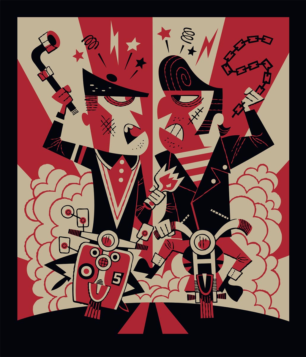 Mod vs Rocker Art Print – DerekArt