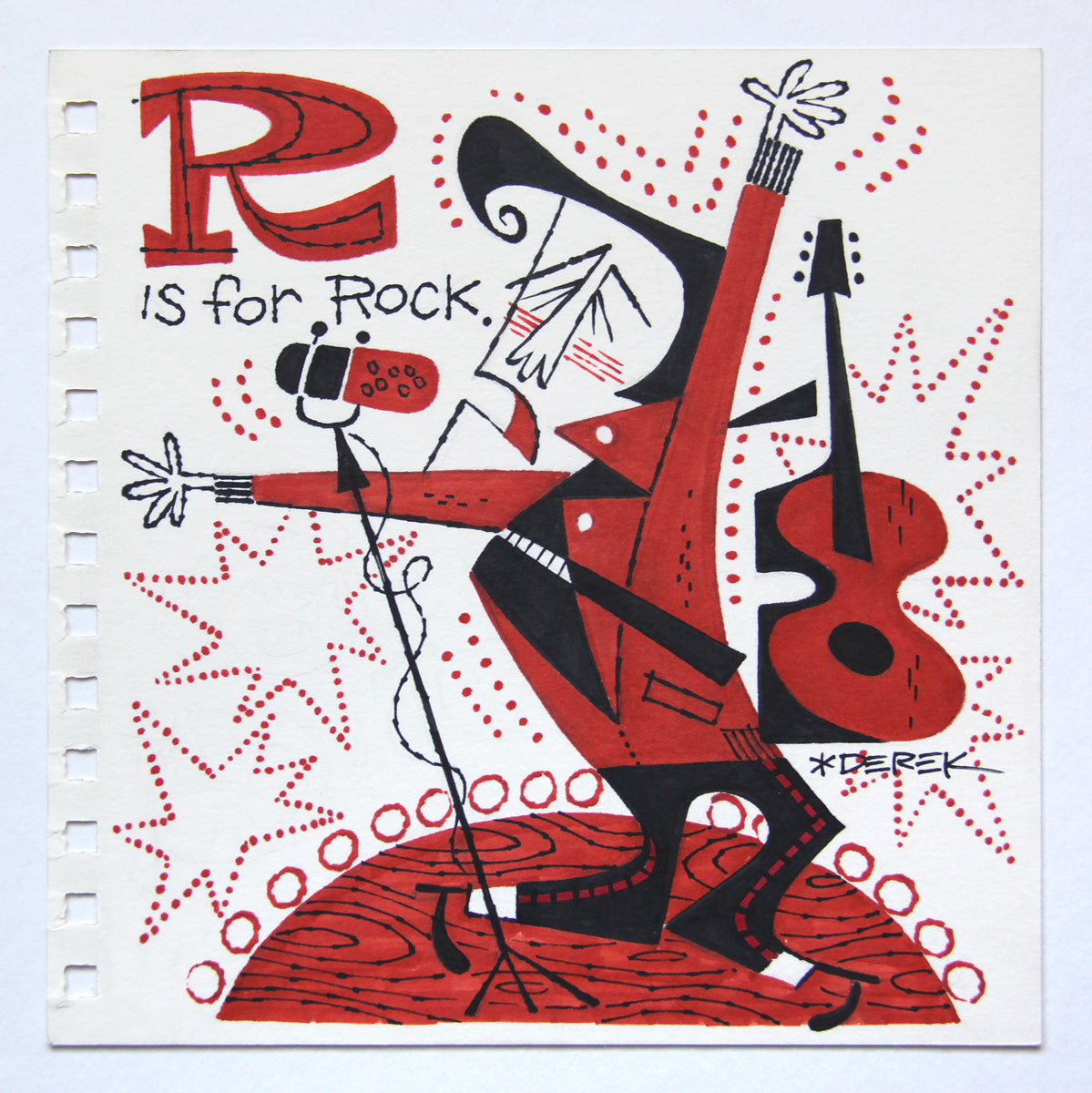 R is for Rock Original Sketch – DerekArt