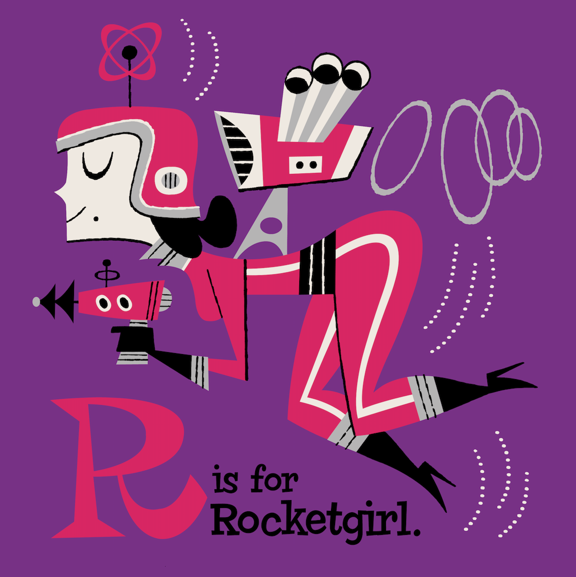 R is for Rocketgirl Art Print – DerekArt