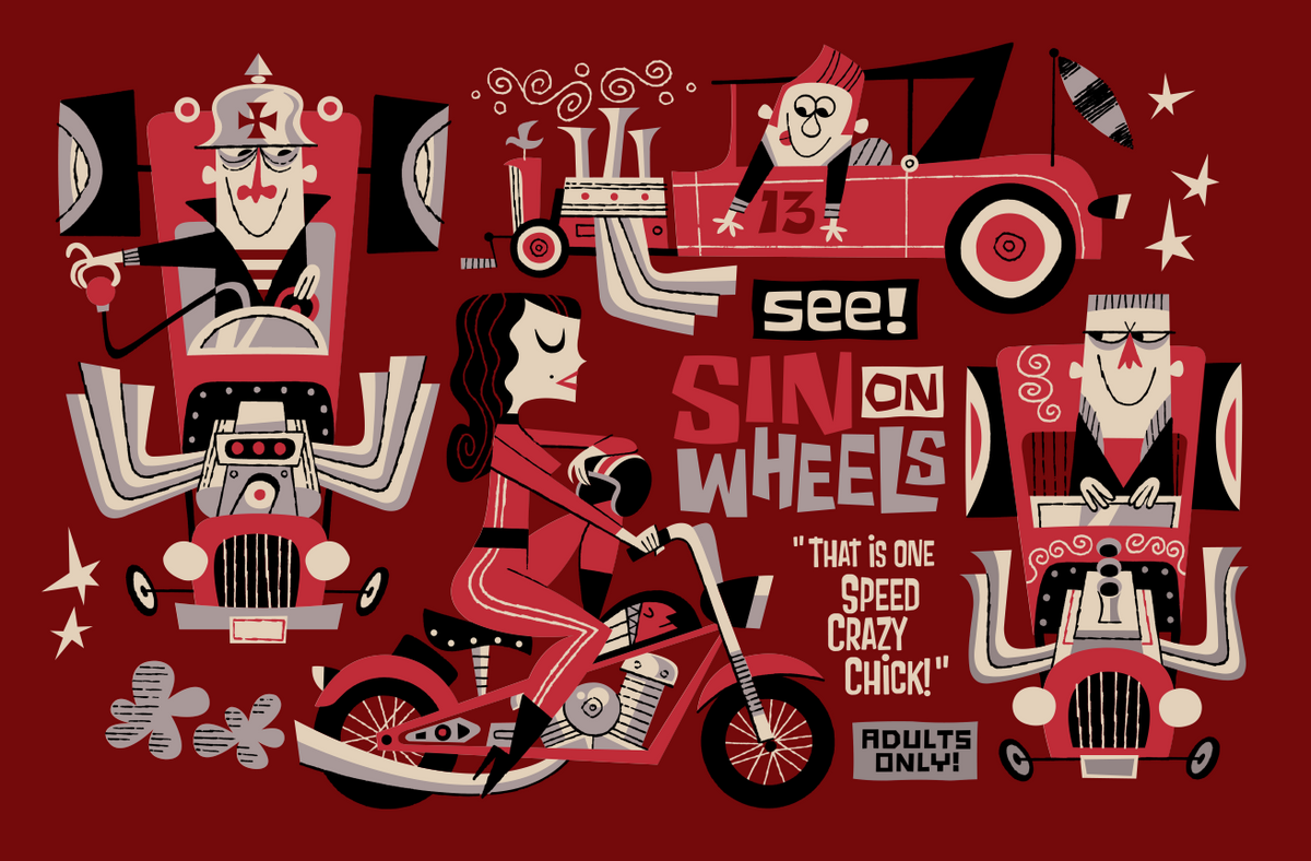 Sin On Wheels Art Serigraph – DerekArt